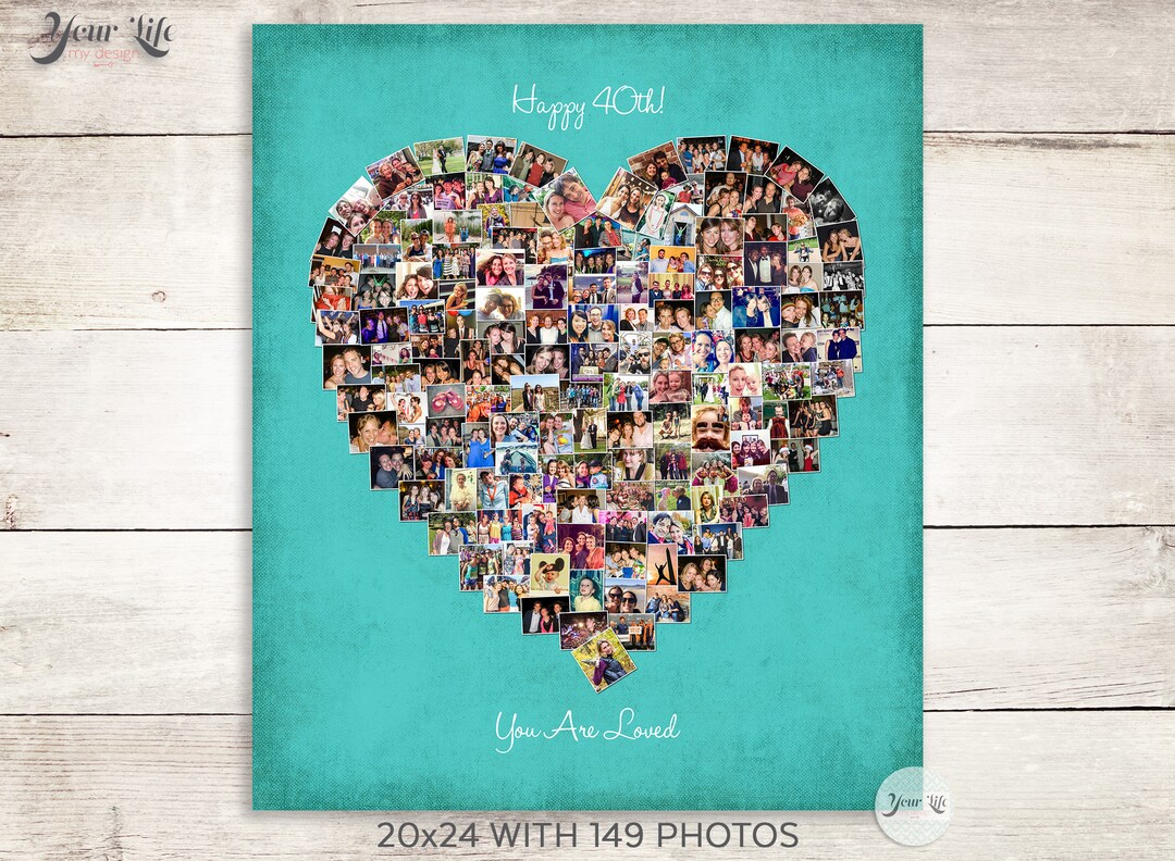 40th Birthday HEART, 40th Wedding Anniversary Gift, 40th Birthday ...