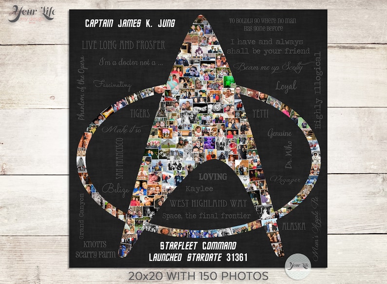 Star Trek Photo Collage Star Trek Birthday Party Decor - Etsy