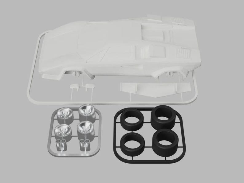Lamborghini Countach Kit Card - 3D Printable Lamborghini Countach - 3D ...