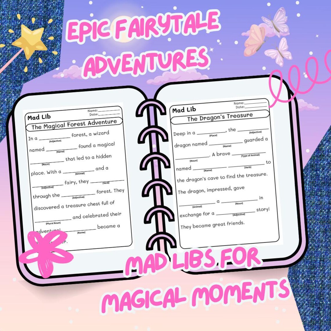 Fairytale Mad Libs Bundle: Kids' Storytelling Party Game (printable) - Etsy