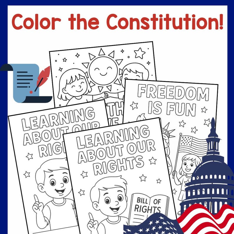 Constitution Day Coloring Pages | U.S. Government Printables for Kids ...