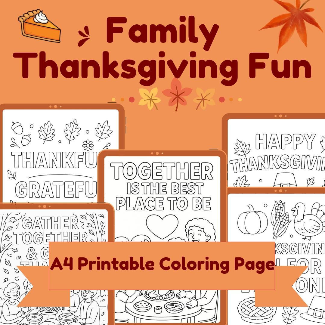 Thanksgiving Coloring Sheets for Kids | Classroom Fall Activity Pages ...