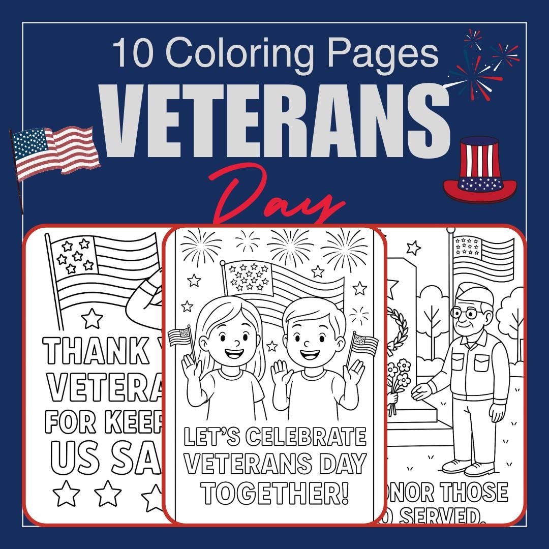 Veterans Day Coloring Pages for Kids | Patriotic Art Activities ...