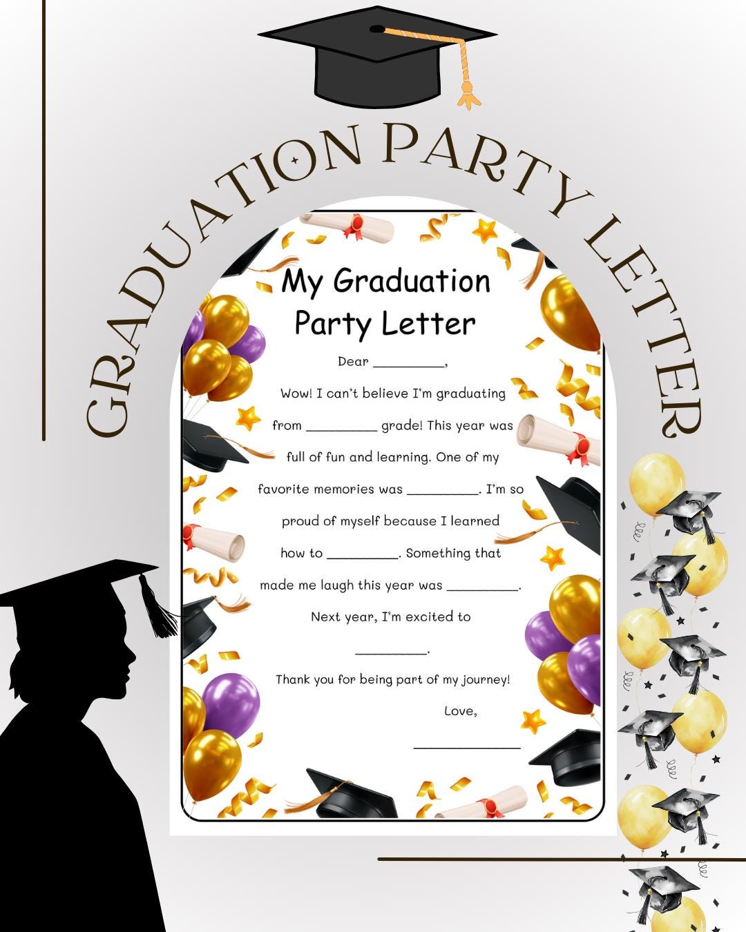 Graduation Party Letter | Printable | Digital Product - Etsy Australia