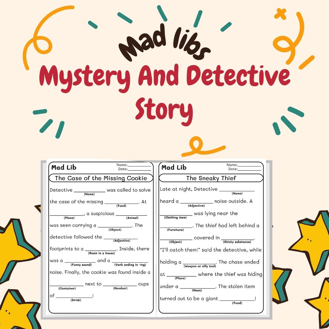 Mystery & Detective Story Mad Libs | Fun Writing Activity for Kids ...