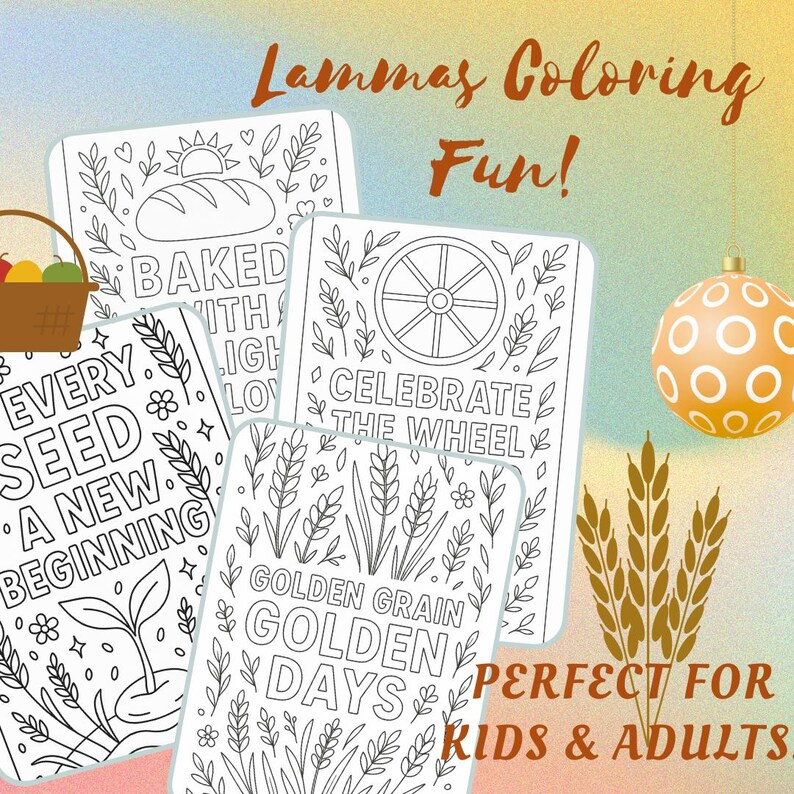 Editable Lammas Coloring Pages Bundle | Printable Harvest Festival ...