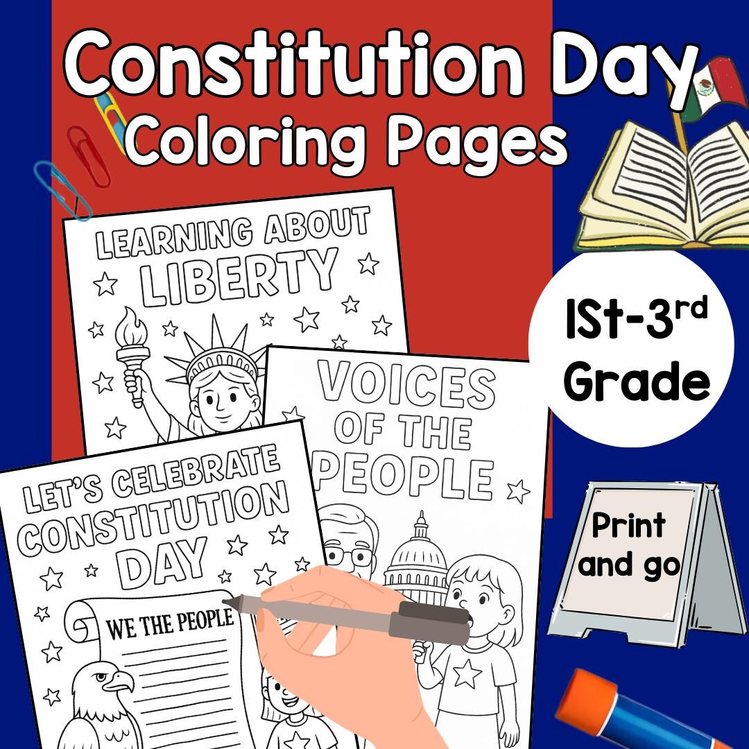 Constitution Day Coloring Pages | U.S. Government Printables for Kids ...