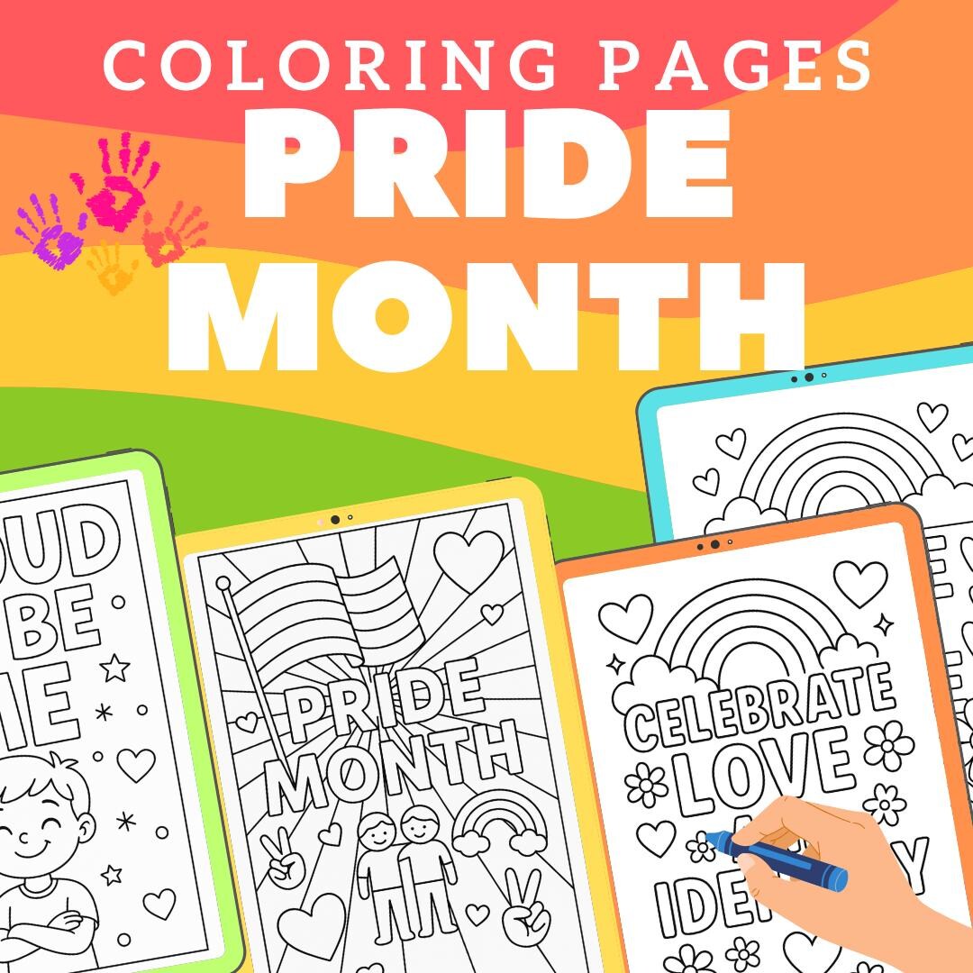 Pride Month Coloring Pages: LGBTQ+ Kids Activities (A4 PDF Download) - Etsy