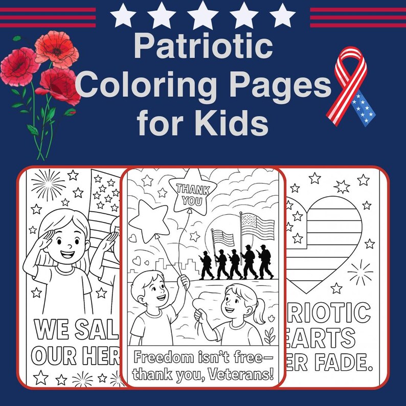 Veterans Day Coloring Pages for Kids | Patriotic Art Activities ...