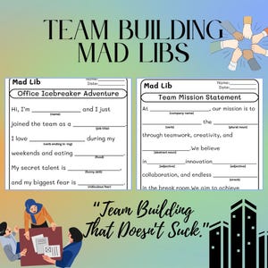 Team Building Mad Libs Bundle – Fun Office Icebreakers & Activities for ...