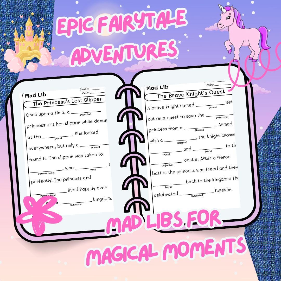 Fairytale Mad Libs Bundle: Kids' Storytelling Party Game (printable) - Etsy