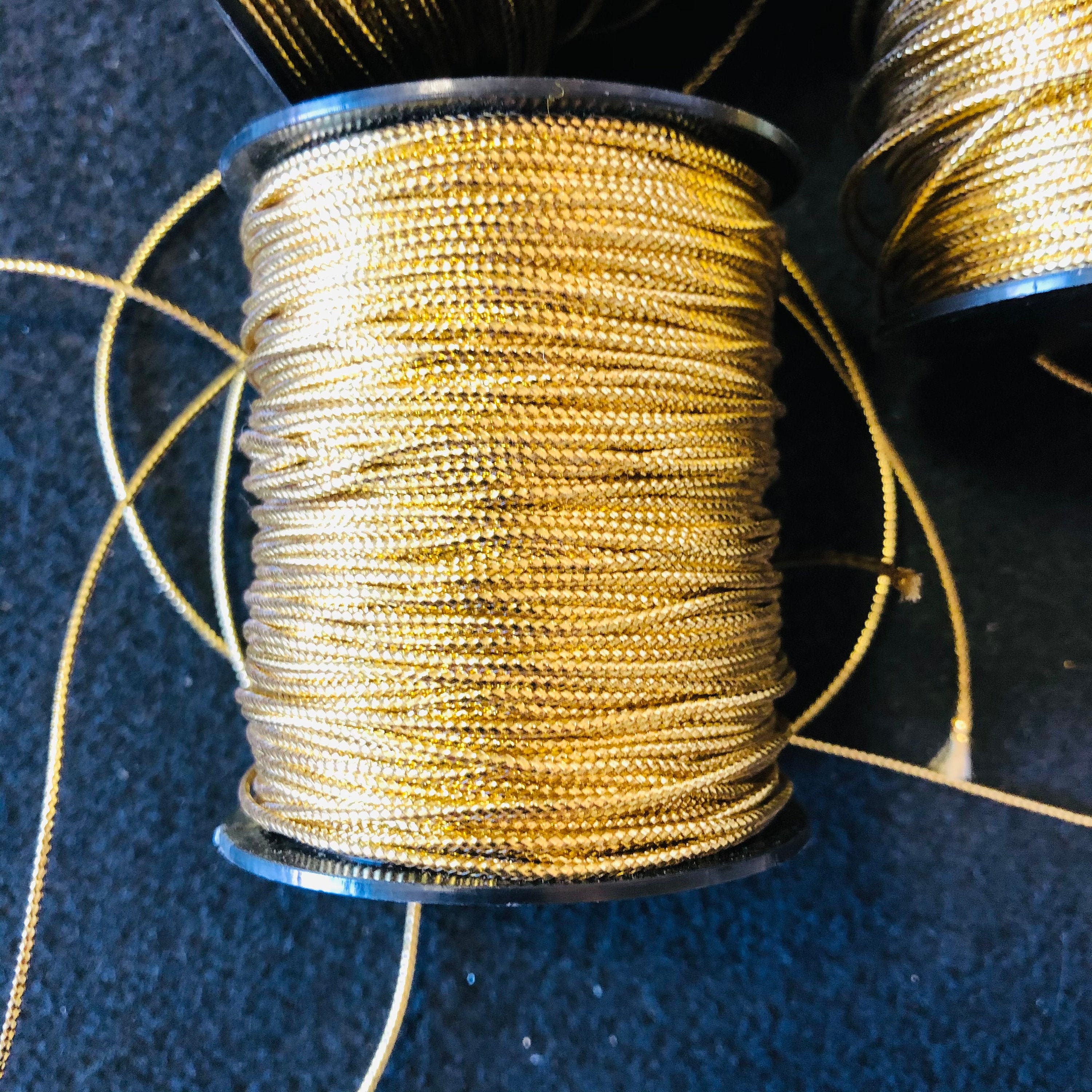 3 pieces GOLD CORD 1/16 wide Christmas crafts ornament | Etsy