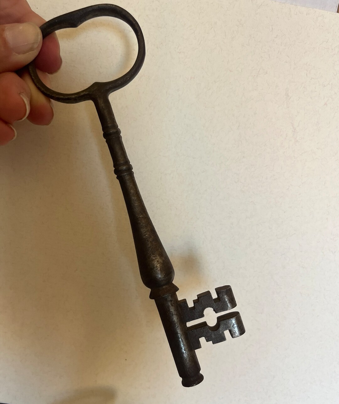 Giant KEY 18th Century English Heavy Authentic Steampunk Iron 6 3/8 ...