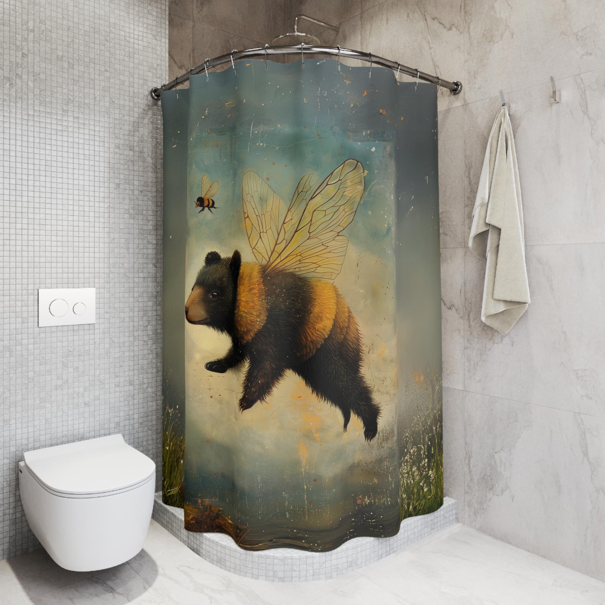 Whimsical Bumblebear Shower Curtain 71x74 - Etsy