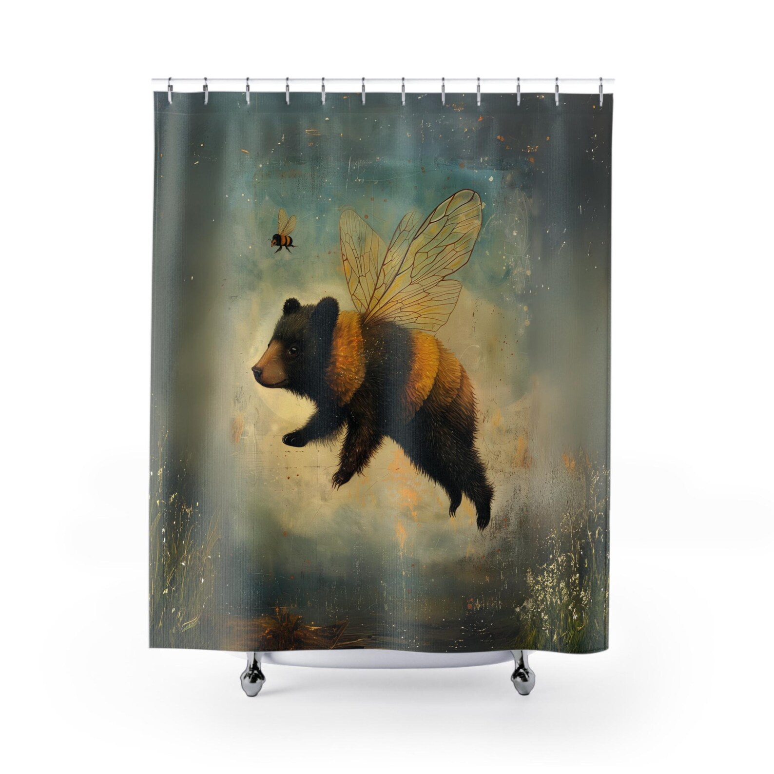 Whimsical Bumblebear Shower Curtain 71x74 - Etsy
