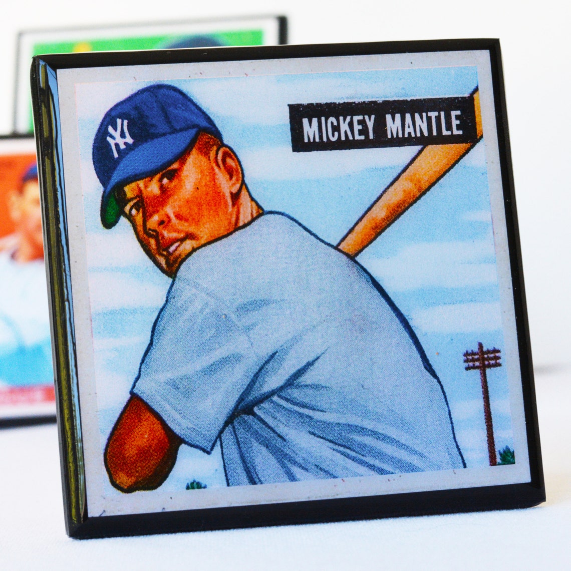 New York Yankees Baseball Card Drink Coaster Set - Etsy