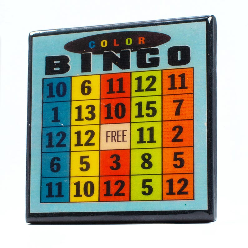 Handmade Bingo Card Coasters: Retro Game Room Decor, Set of 4 - Etsy