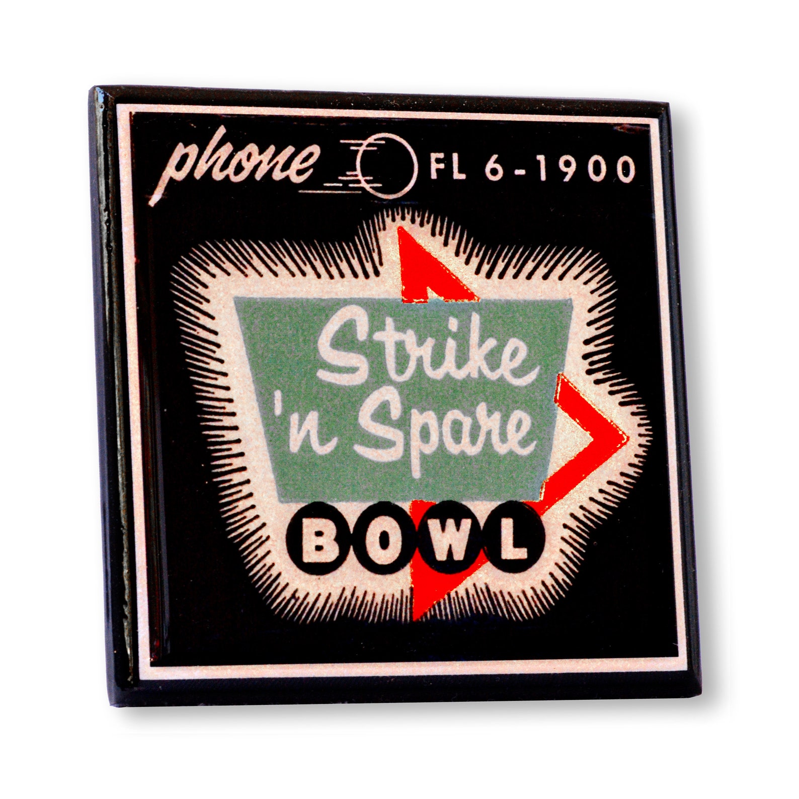 Bowling Drink Coaster Set of Four - Etsy
