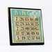 Bingo Game Card Drink Coaster Set colorful Wood and Resin - Etsy
