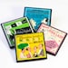 Jane Austen Book Cover Drink Coaster Set, Book Club Coasters ...