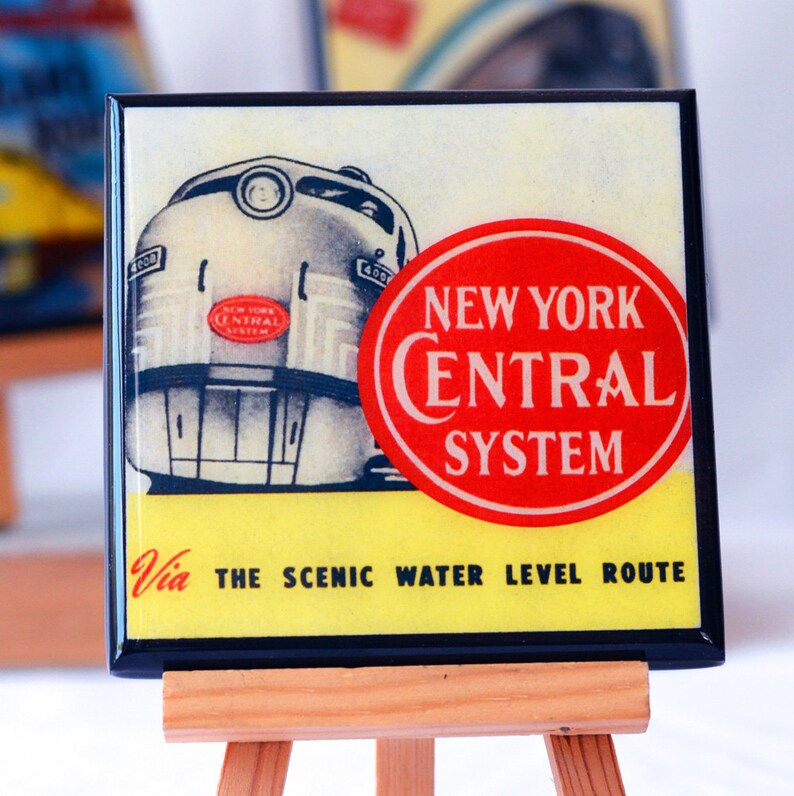 Classic Railroad Train Engine Coaster Set Fathers Day Gift | Etsy