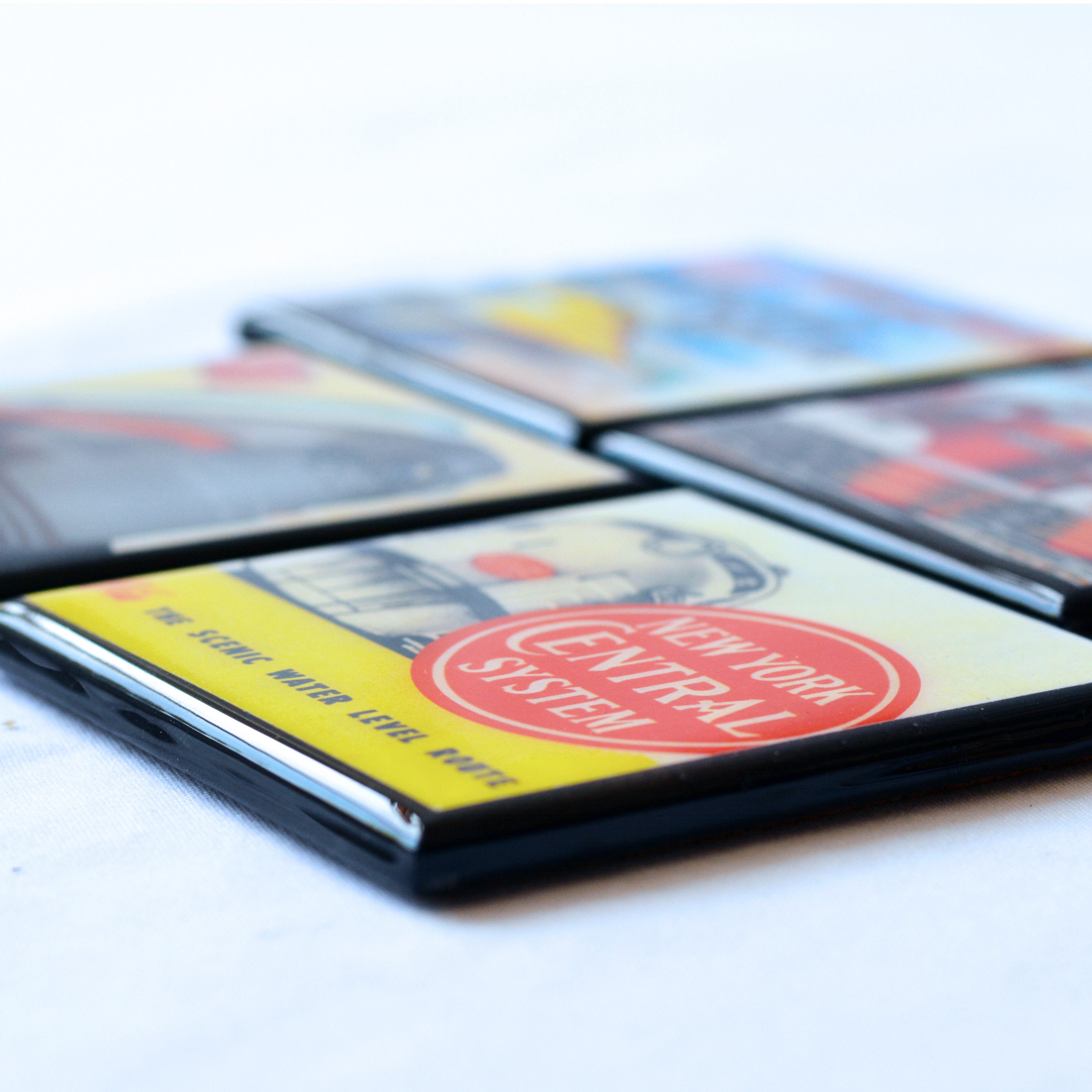 Classic Railroad Train Engine Coaster Set Fathers Day Gift | Etsy