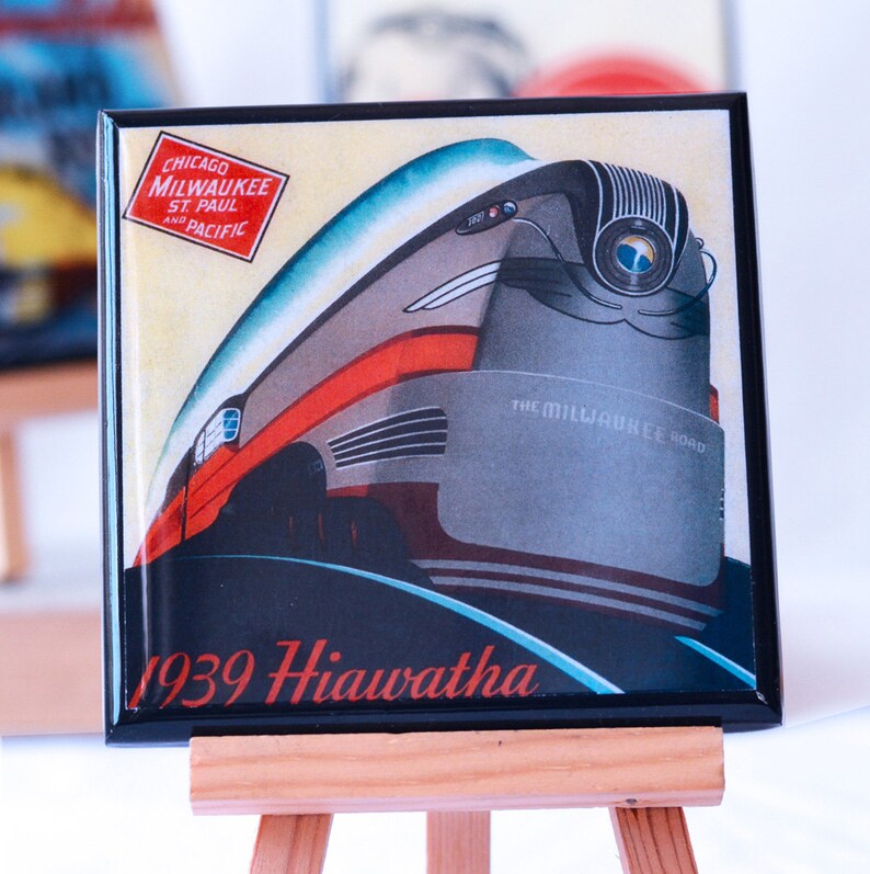 Classic Railroad Train Engine Coaster Set Fathers Day Gift | Etsy