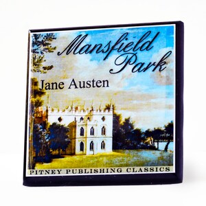 Jane Austen Book Cover Drink Coaster Set, Book Club Coasters ...