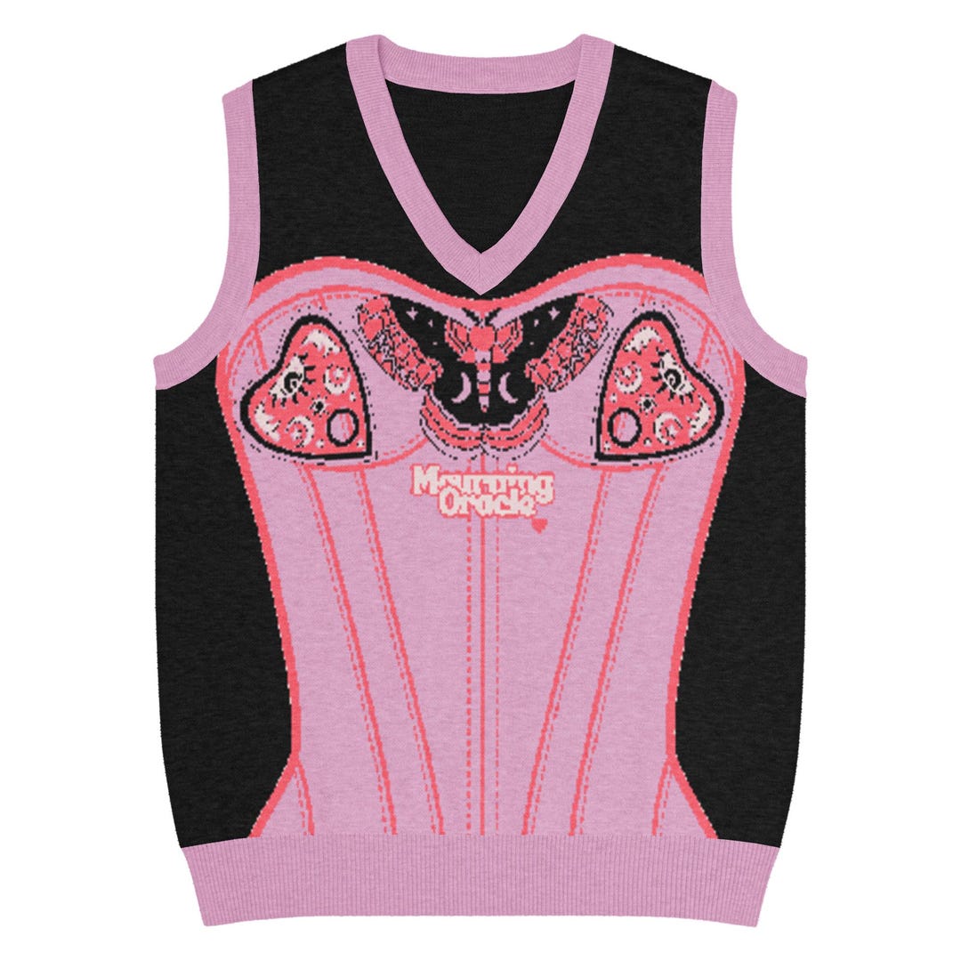 Sassy Baddie Knit V-neck Vest - Etsy