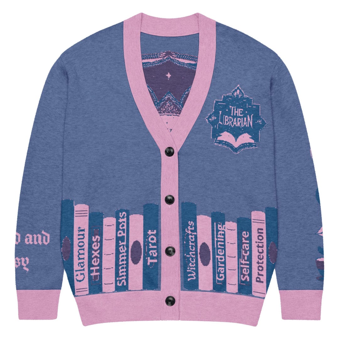 Library V3 Knitted Cardigan - Etsy