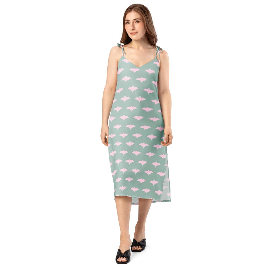 Minty Bats Tie-strap Midi Dress - Etsy