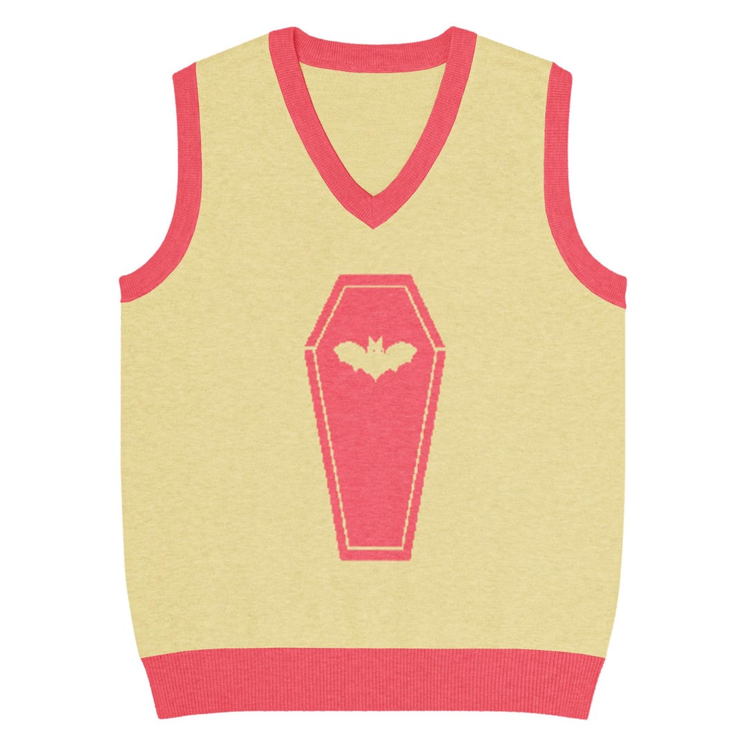 Sunshine Baddie Knit V-neck Vest - Etsy
