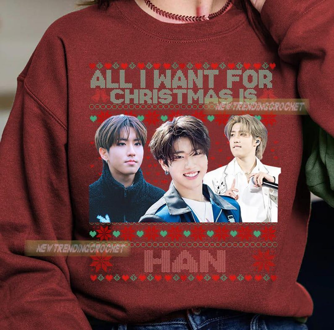 Limited Han SKZ Ugly Christmas Sweatshirt, Hanskz Straykids Ugly ...