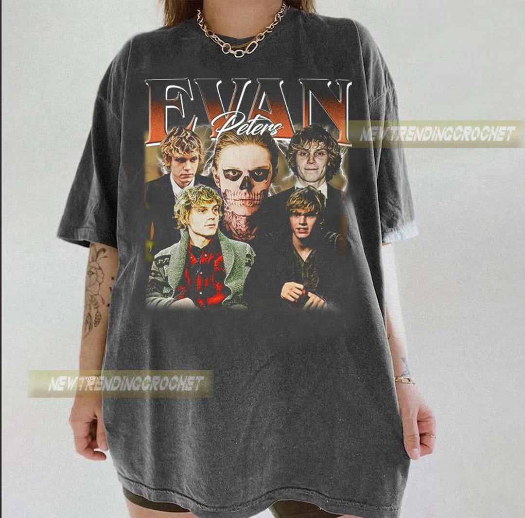 Evan Peters Comfort Colors Vintage Style T-shirt, Retro 90s Bootleg ...