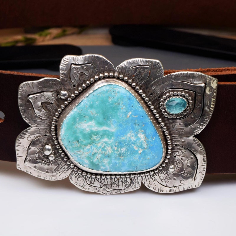 Turquoise Belt Buckle - Etsy