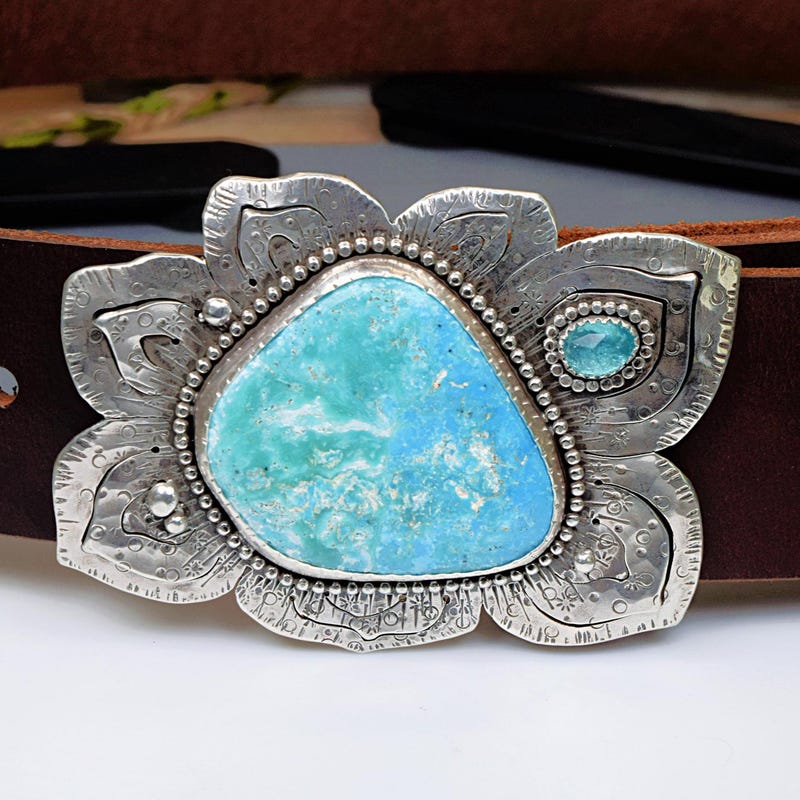 Turquoise Belt Buckle - Etsy