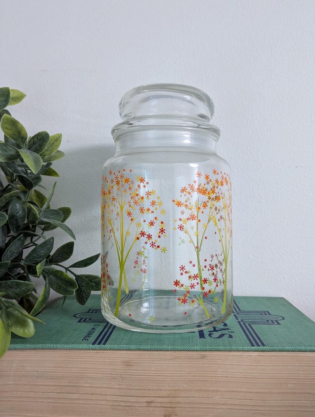 Vintage Glass Botanical Jar Container Vessel Canister - Etsy