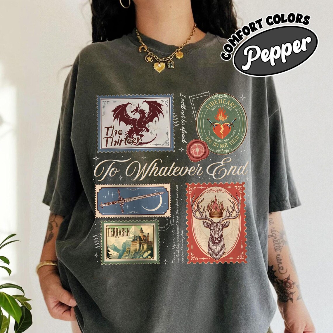TOG Book Stamps Digital Download, Terrasen the Thirteen Png File, Aelin ...