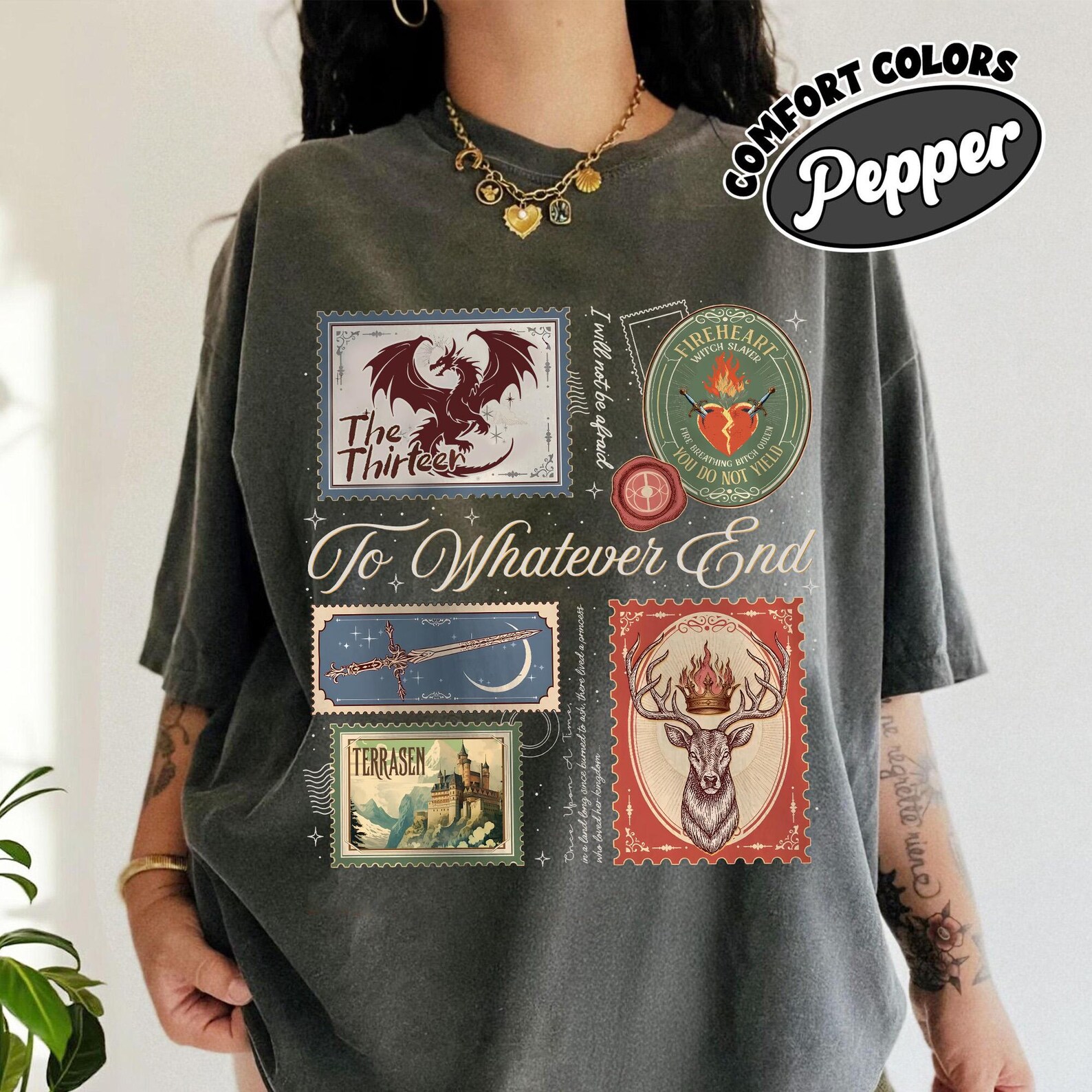 TOG Book Stamps Digital Download, Terrasen the Thirteen Png File, Aelin ...