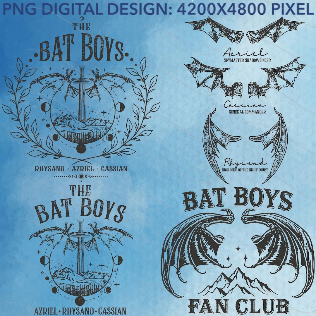 Acotar Wingspan Bat Boys PNG, Night Court Illyrians Shirt Designs ...