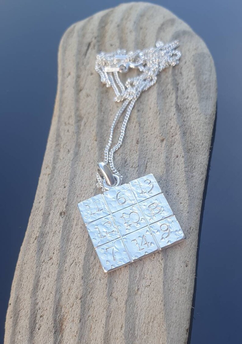 Venus Magic Square Shukra Yantra Sterling Silver Charm Pendant - Etsy