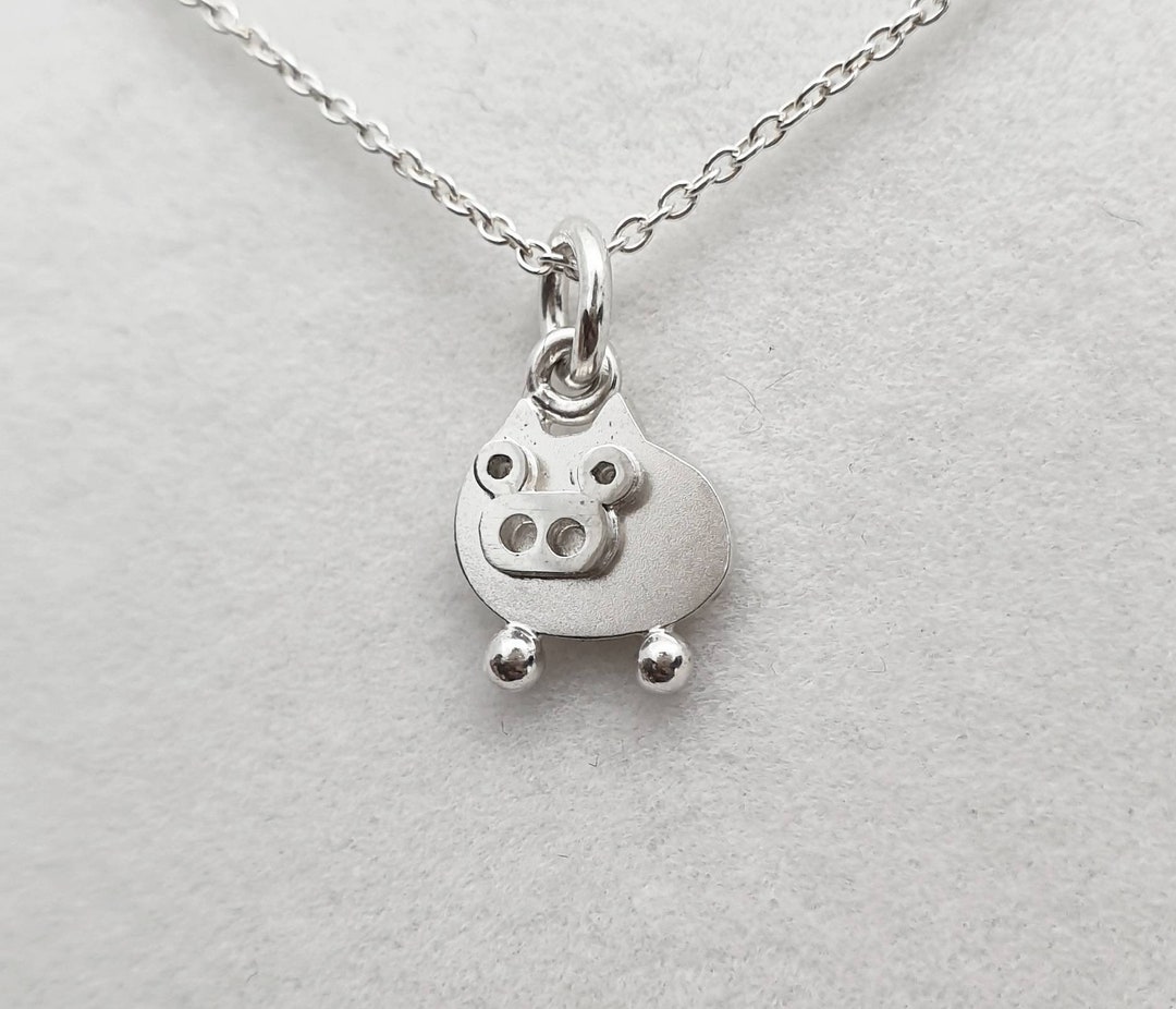 PIGLET Silver Pendant Mini Zoo Series - Etsy