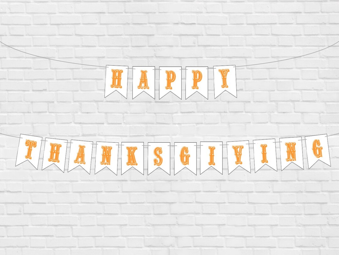 Print at Home Banner for Wall Thanksgiving Banner Printable - Etsy