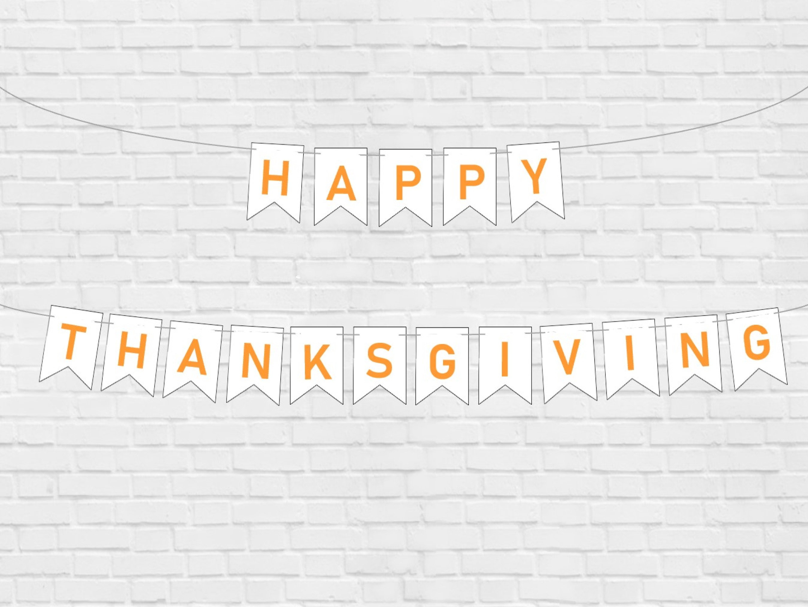 Print at Home Banner for Wall, Thanksgiving Banner Printable PDF ...