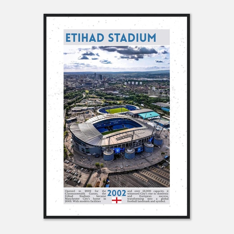 Etihad Stadium Football Poster | Football Wall Art | Soccer Print ...