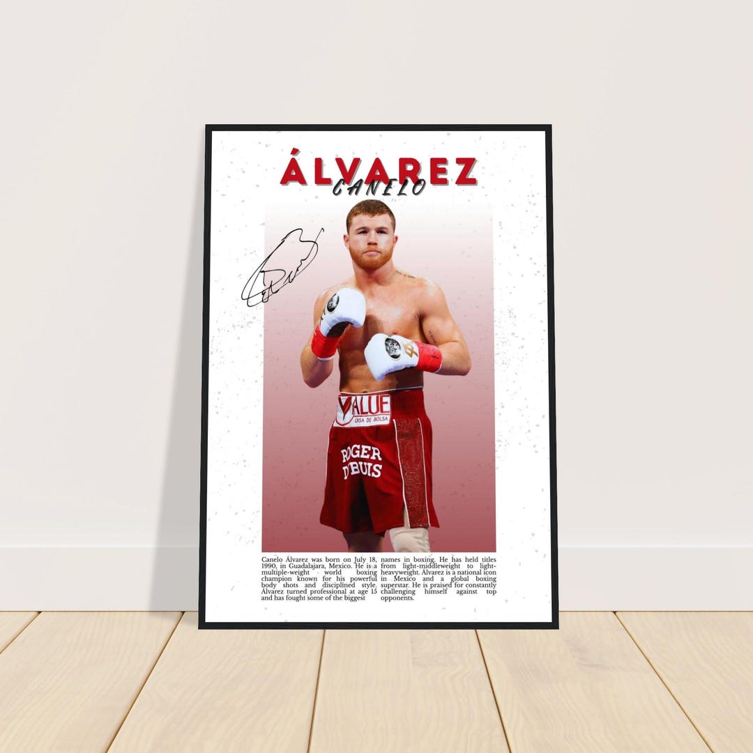Canelo Alvarez Poster | Canelo Alvarez Wall Art | Boxing Print | Gift ...