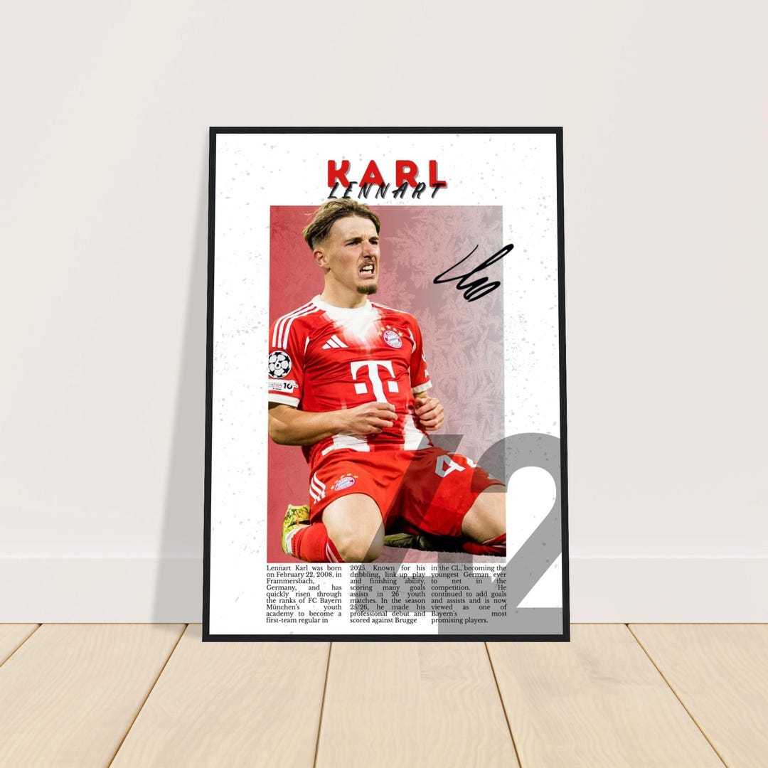 Lennart Karl Football Poster | Karl Wall Art | Soccer Print | Gift for ...
