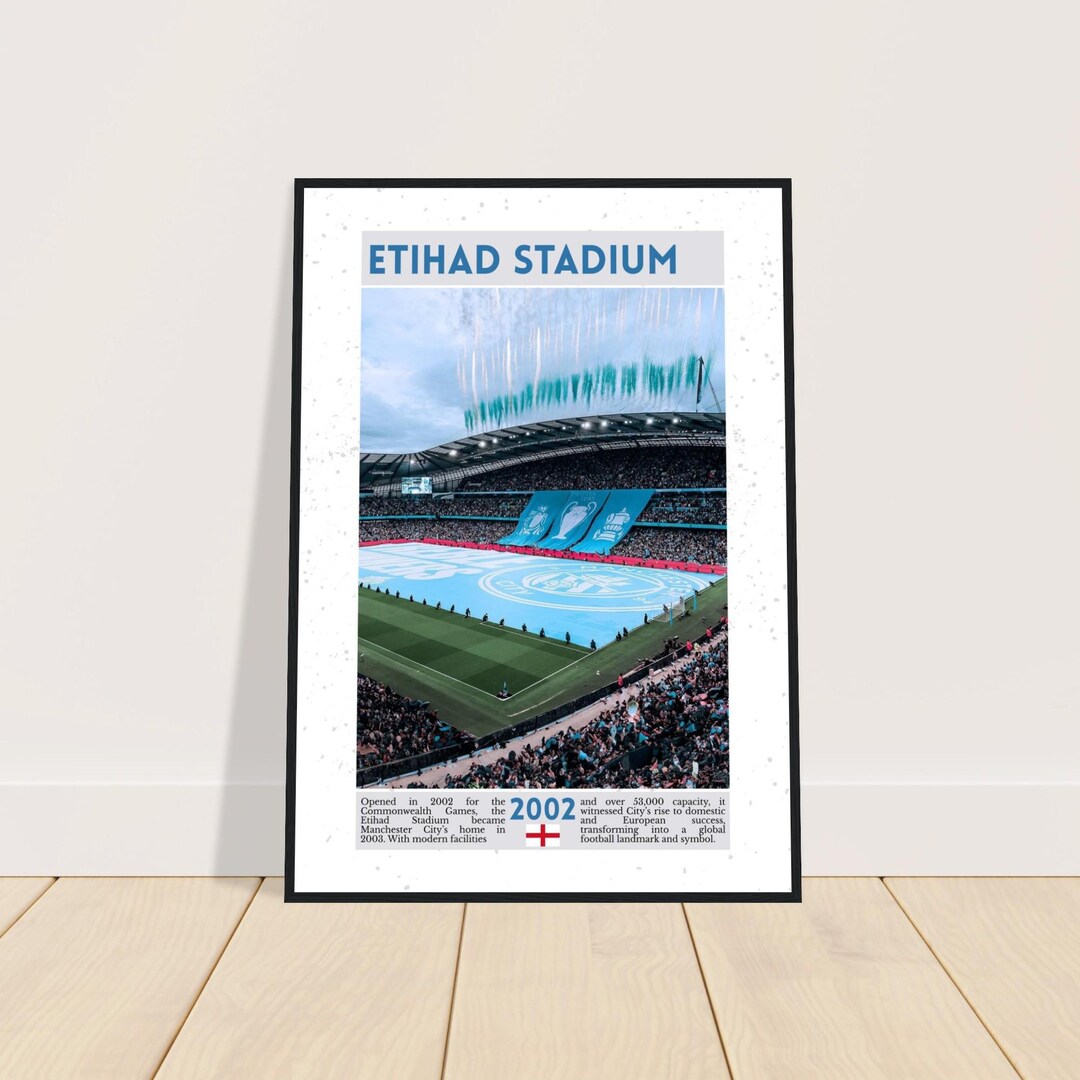 Etihad Stadium Football Poster | Football Wall Art | Soccer Print ...