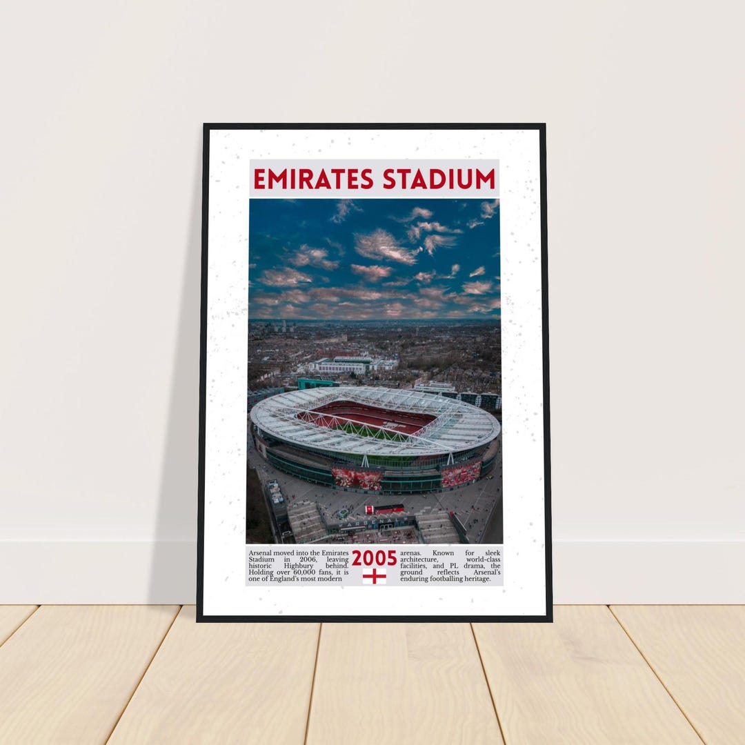 Emirates Stadium Football Poster | Football Wall Art | Soccer Print ...