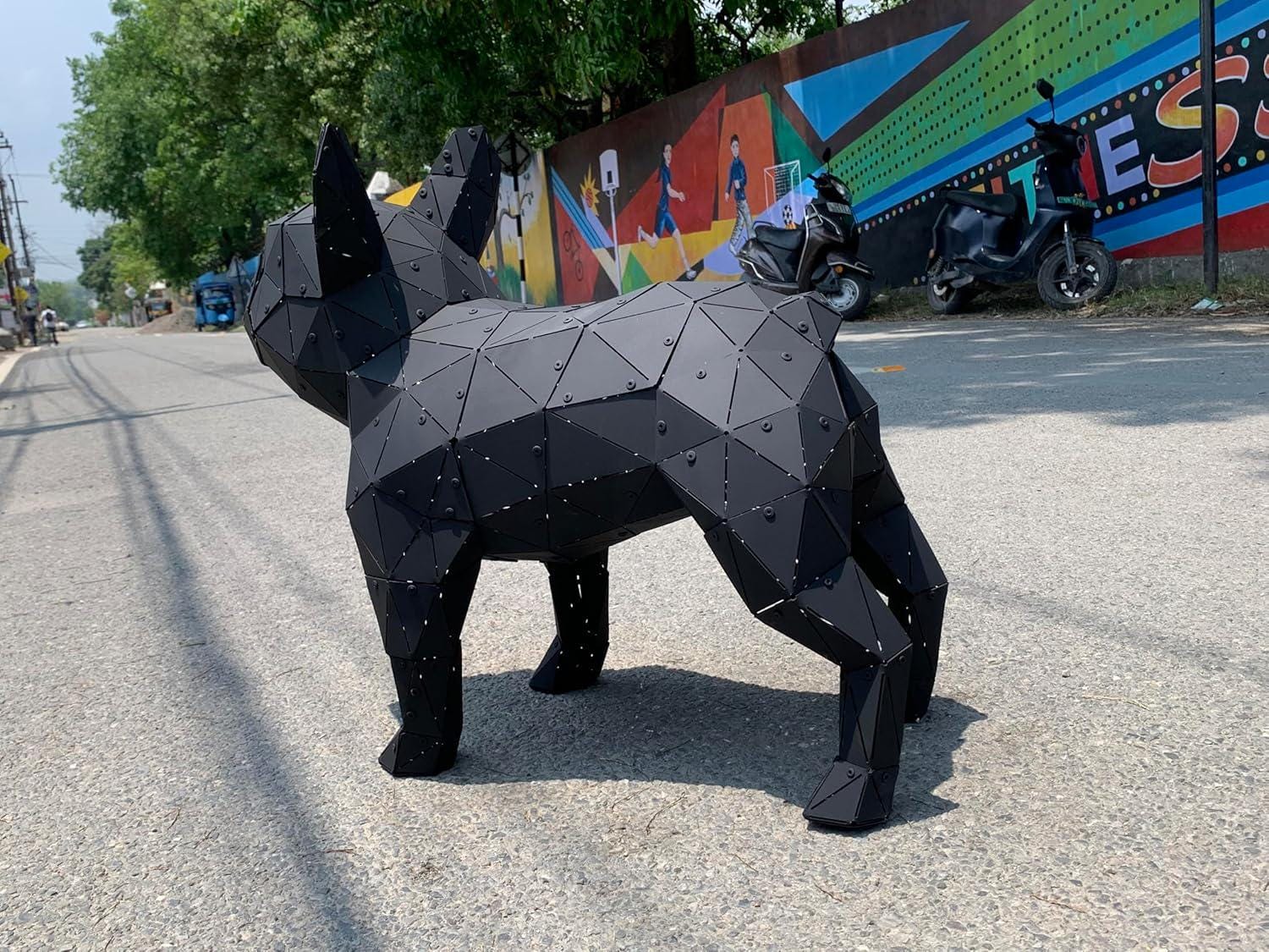 French Bulldog, Dxf Cnc Metal Dog, Laser Cutting, No Welding Required ...